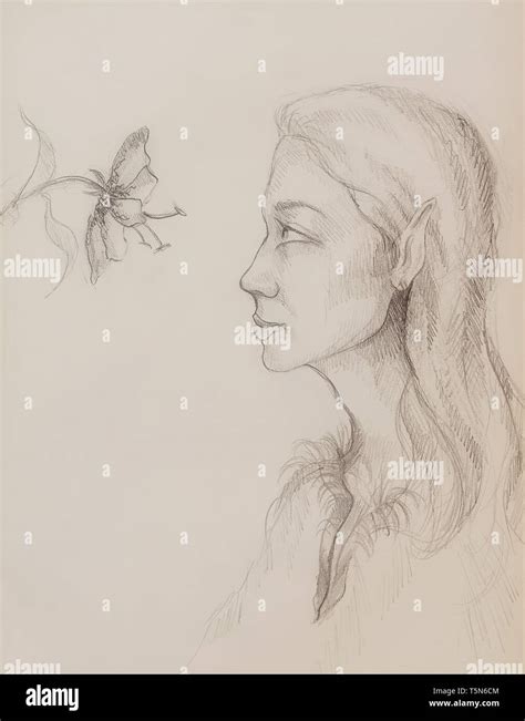 Shaded Pencil Drawing Of Girl