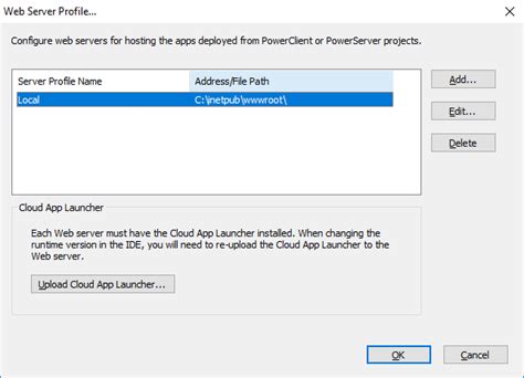 configuring a deployment server pb docs 2021 powerbuilder library
