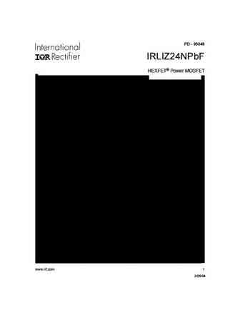 Irliz24n Datasheet Mosfet N Ch 55v 14a Full Specification With