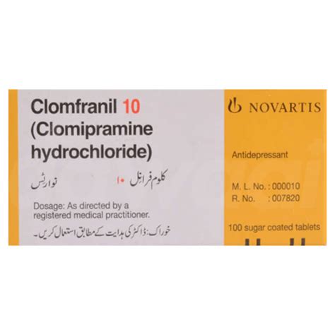 Clomfranil 10mg Tab 100s