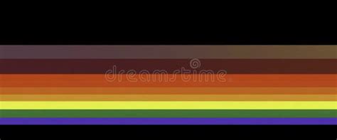 Six Horizontal Rainbow Stripes On Black Background Minimalist Design