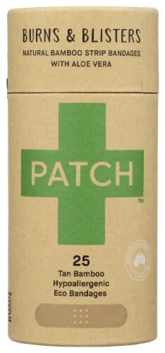 Patch™ Burns And Blisters Aloe Vera Bamboo Strip Bandages 25 Ct Kroger