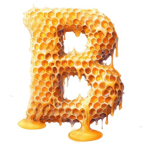 Premium Vector Watercolor Honeycomb Alphabet