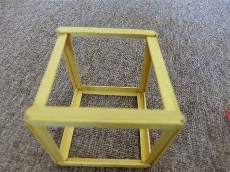 Popsicle Sticks Platonic Solids Cube 4 Steps Instructables