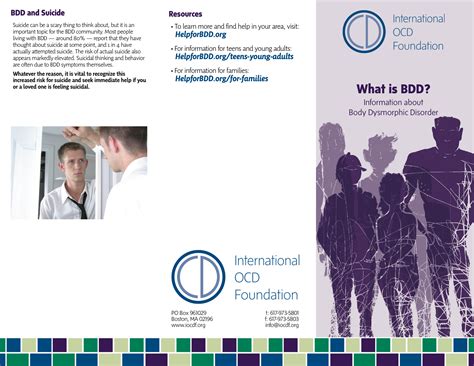 Body Dysmorphic Disorder Brochure Chapman University Transition Ca