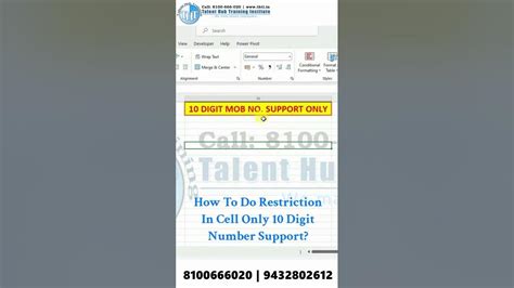 Allow Only 10 Digit Mobile Number In Excel Using Data Validation How