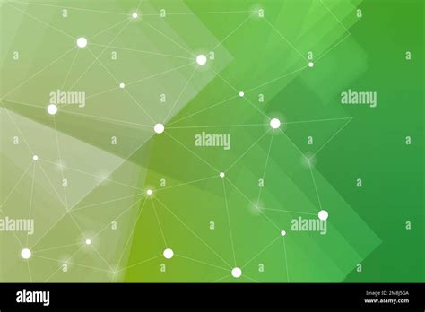 White Network Pattern On A Green Background Vector Stock Vector Image