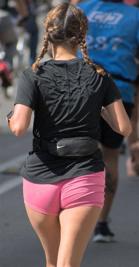 Pink Shorts Deep Wedgie Latina Runner Oc Short Shorts And Volleyball