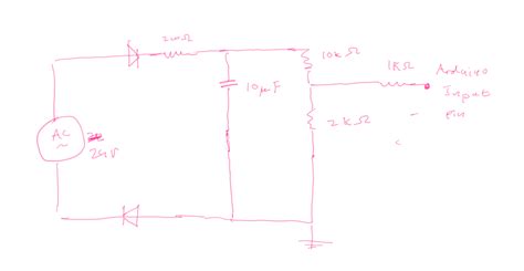 Arduino Measuring 24v Ac Input State With Microcontroller