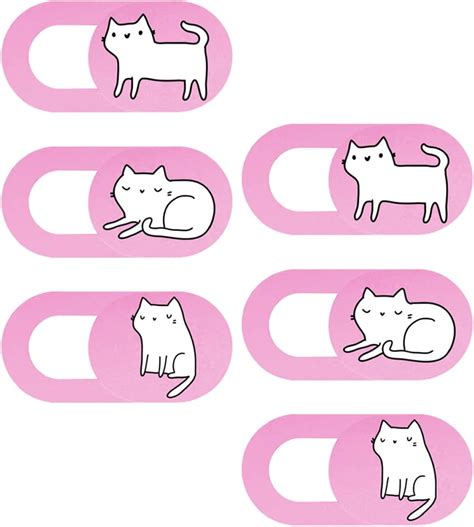 Black Slides 6pcs Webcam Covers Webcam Cover Slide Camera Cover Slide