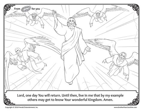 Jesus In Heaven Coloring Page Ascension Of Christ 1843 1905 By