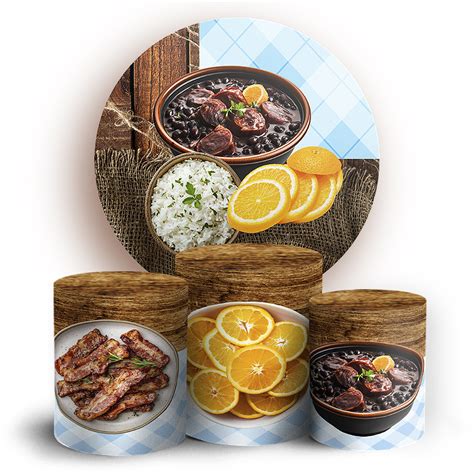 Kit Redondo E Trio Feijoada Sublimado 3d Sublistamps Sublimação