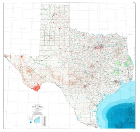 State Of Texas Topographic Map Mytopo Map Store
