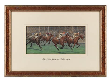 Bonhams William Hounsom Byles British Exh 1890 1916 The Gold Cup 1923 The 2000 Guineas