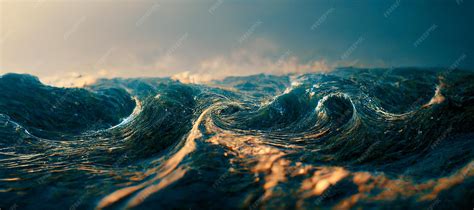 Premium Photo Spectacular Abstract Scene Of An Ocean Tidal Wave