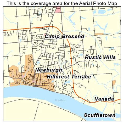 Newburgh Indiana Map Evansville Area River Town
