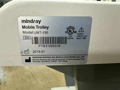 Mindray Umt 150 Mobile Trolley