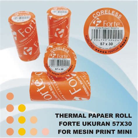 Jual Kertas Struk Thermal Forte Ukuran 57x30 For Use In Merin Print Bluetooth Mini Shopee