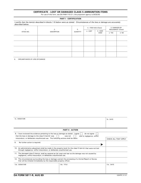 Da Form 5811 Fillable Printable Forms Free Online