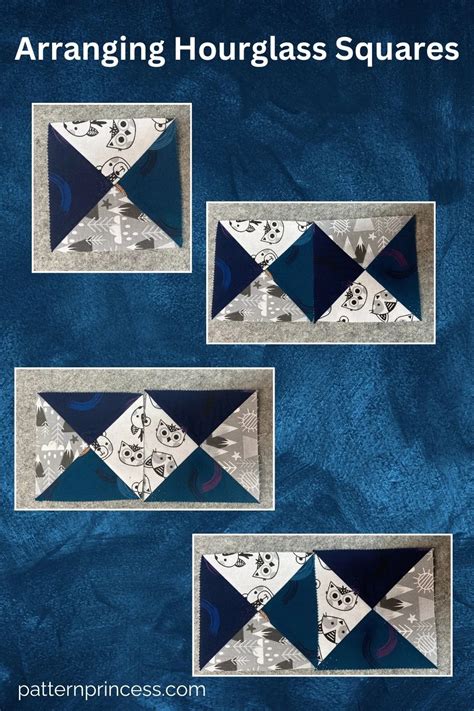 4 At A Time Easy Hourglass Quilt Block Tutorial Pattern Princess