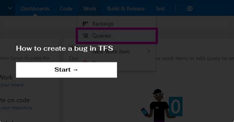 how to create a bug in tfs
