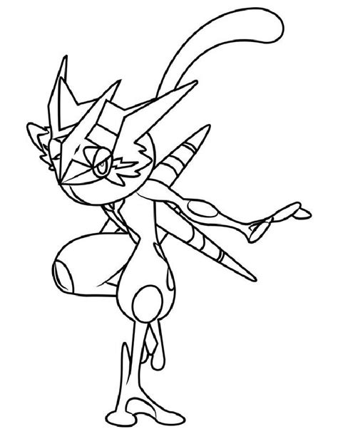 Greninja From Pokemon Coloring Page Free Printable Pdf