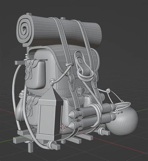 Fantasy Traveling Rucsack 3d Model Turbosquid 2251911