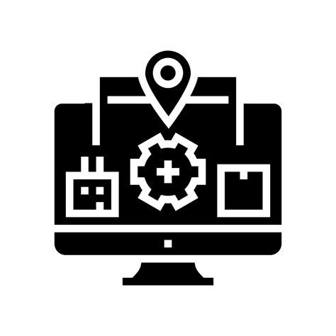 Production To Client Logistics Process Glyph Icon Vector Illustration Vector Art At