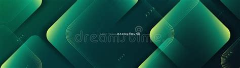 Abstract Background With Green And Geometric Rectangle Lines Modern