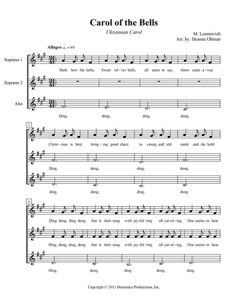 Carol Of The Bells Vocal Trio