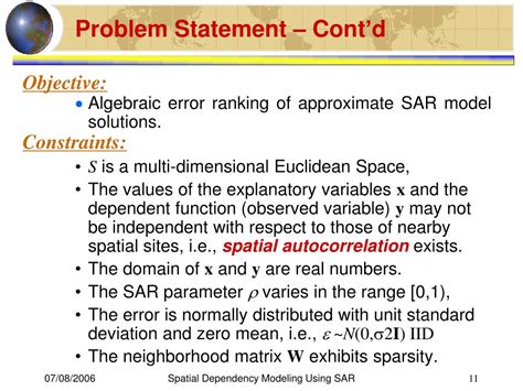 Ppt Spatial Dependency Modeling Using Spatial Auto Regression Powerpoint Presentation Id7016640
