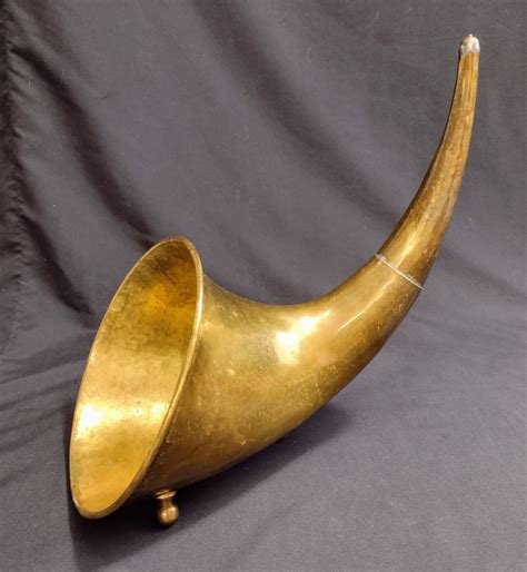 Price Reduced Large Brass Cornucopia Vintage Etsy