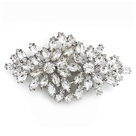 Silver Crystal Brooch Remi Glam Couture