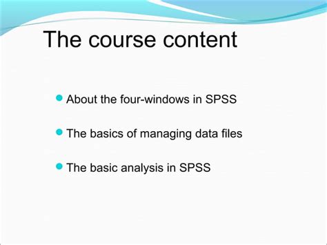 Spss Lecture Notes Ppt Technology And Computing Spss Lecture Notes Ppt Technology And Computing