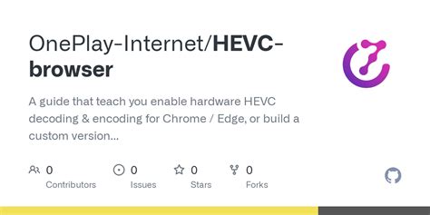 Github Oneplay Internethevc Browser A Guide That Teach You Enable Hardware Hevc Decoding