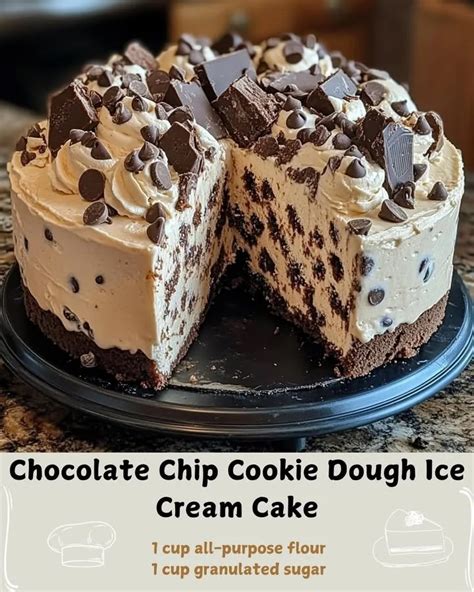 Chocolate Chip Cookie Dough Ice Cream Cake