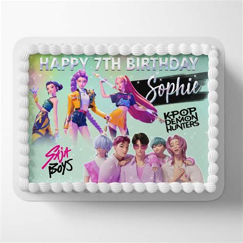 K Pop Team Edible Cake Image Topper Birthday Cake Sheet Makerplace By
