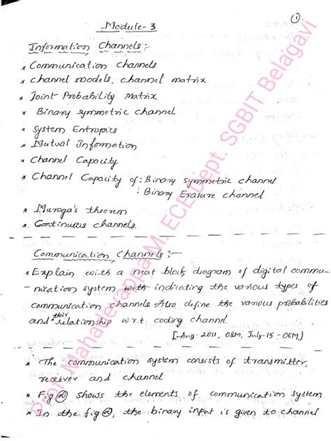 Itc Module 3 Notes 1 Pdf
