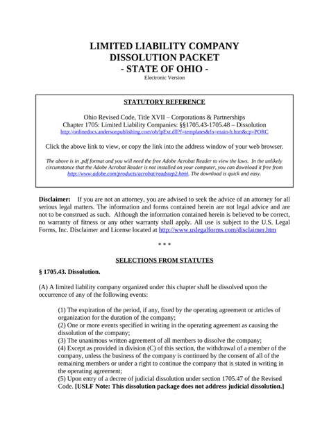 How To Dissolve An Llc In Ohio Fill Out And Sign Online Dochub