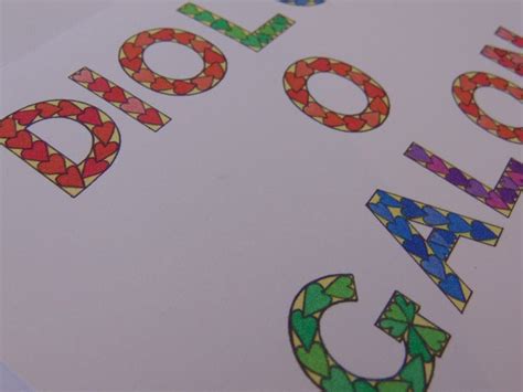 Welsh Thank You Card Cerdyn Cymraeg Diolch O Galon Welsh T Hand