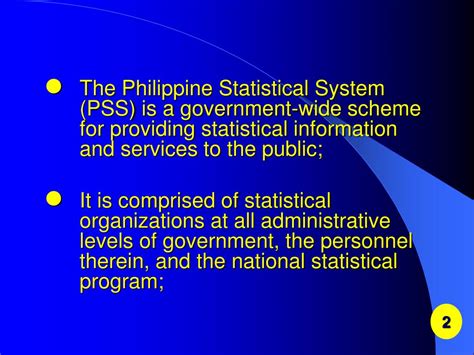 Ppt Backgrounder On The Review Of The Philippine Statistical System