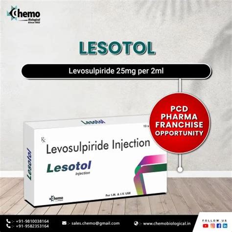 Lesotol Levosulpiride Injection 25 Mg 10 X 2ml At ₹ 70box In New Delhi