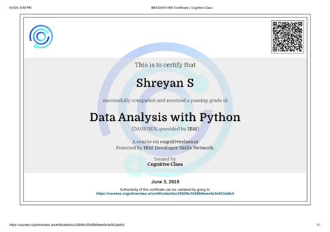 Dataanalysis Python Ibm Cognitiveclass Professionalgrowth