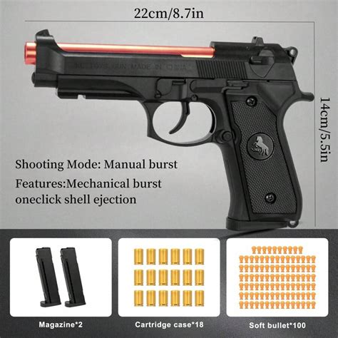 Toy Gun Realistic Nerf Gun Fake Gun Toy Pistol Pistolas Soft