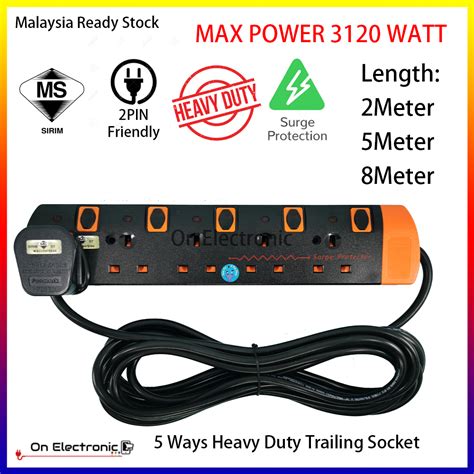 High Quality 3456 Way Heavy Duty Trailing Socket Extension Socket 2