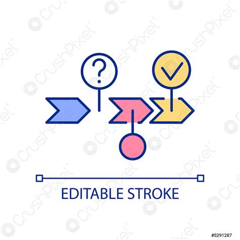 Logical Thinking Process Rgb Color Icon Stock Vector 5291287 Crushpixel