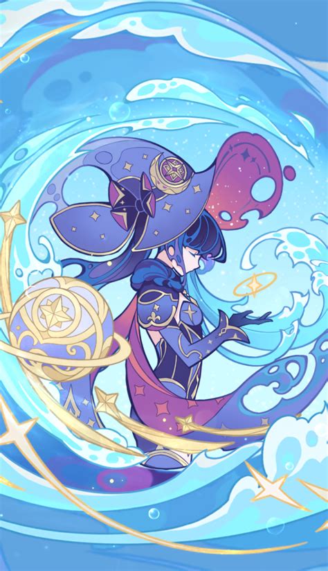 768x1336 Resolution Mona Cool Genshin Impact Digital Art Hd 768x1336