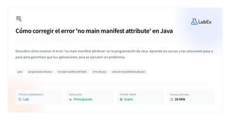 Solución Al Error No Main Manifest Attribute En Java Guía Paso A