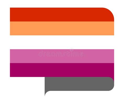 New Lesbian Pride Flag Created In 2018 Stock Vector Illustration Of