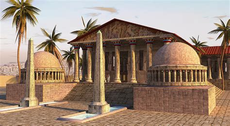 Caesareum Temple Ancient Alexandria By Don Dixon